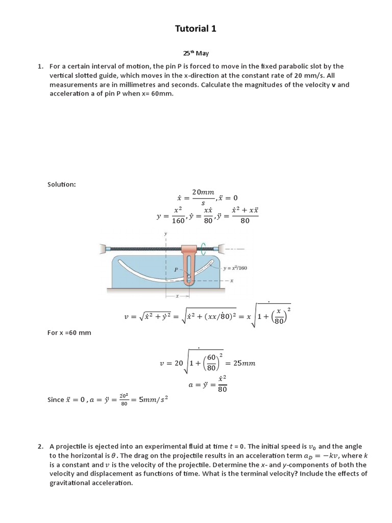Tutorial 1 Sol | PDF
