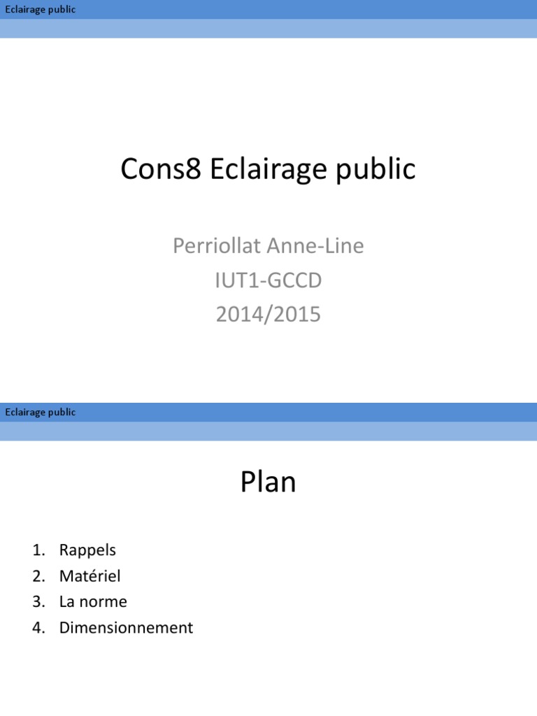 Eclairage Public | PDF