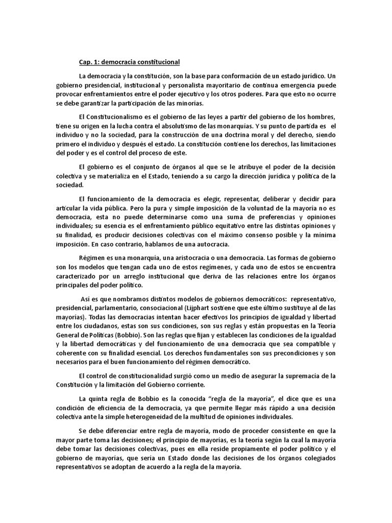 La Democracia Y La Constitución Pdf Democracia Ideologías Políticas