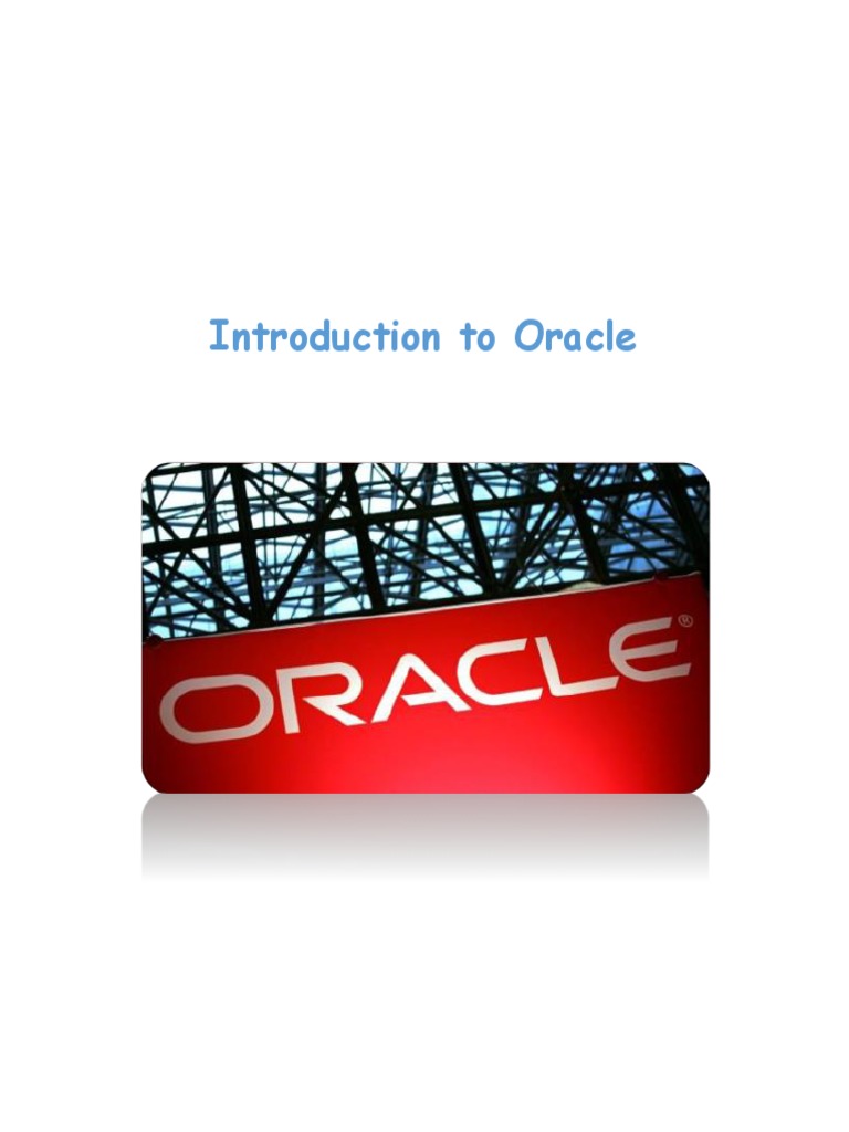 Lab1 Introduction To Oracle | PDF