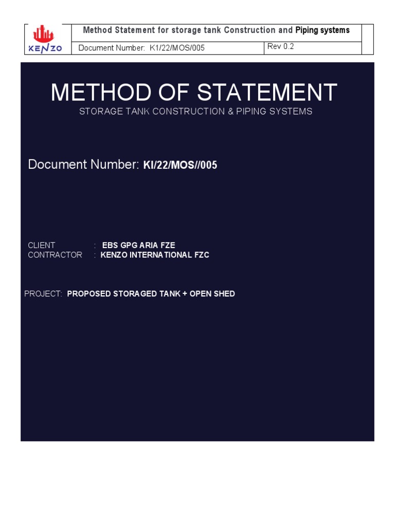 Method Statement and Risk Assessment-1 | PDF | Welding | Construction