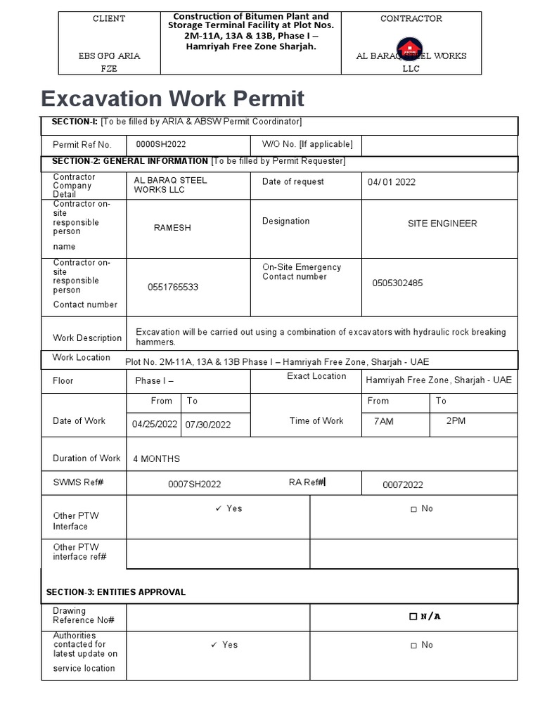 Permit To Work Documents | PDF | Crane (Machine) | Personal Protective ...