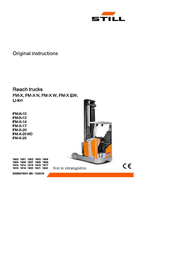 Still Reach Truck Manual. | PDF