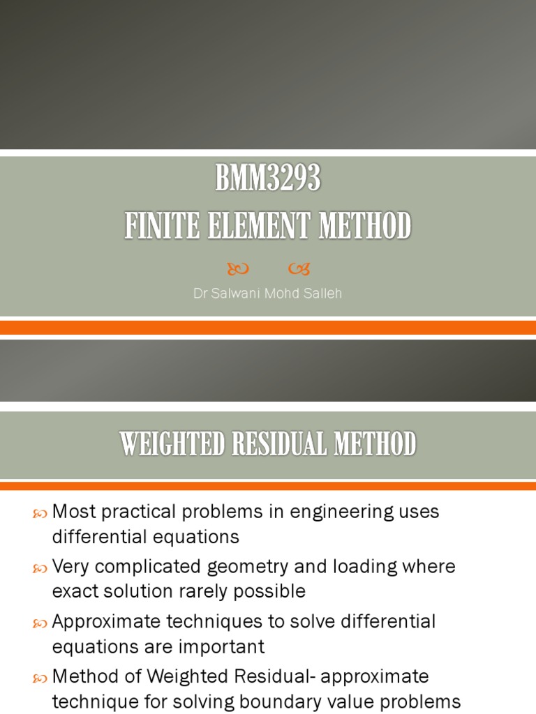 Topic 6 Weighted Residual Method Pdf 
