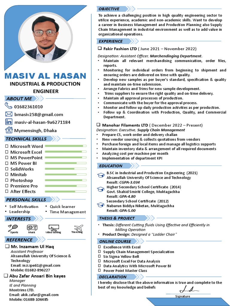 CV of Masiv Al Hasan, Marchandising | PDF