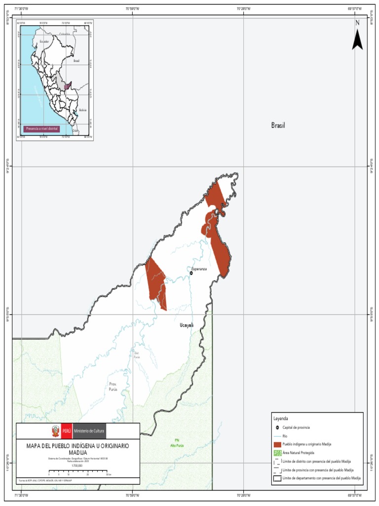Mapa del Pueblo Madija en Alto Purús | PDF
