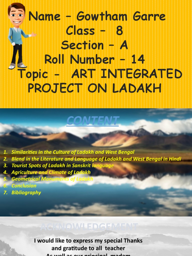 Cbse Art Integrated Project on Ladakh by Gowtham Garre (1) (1) | PDF