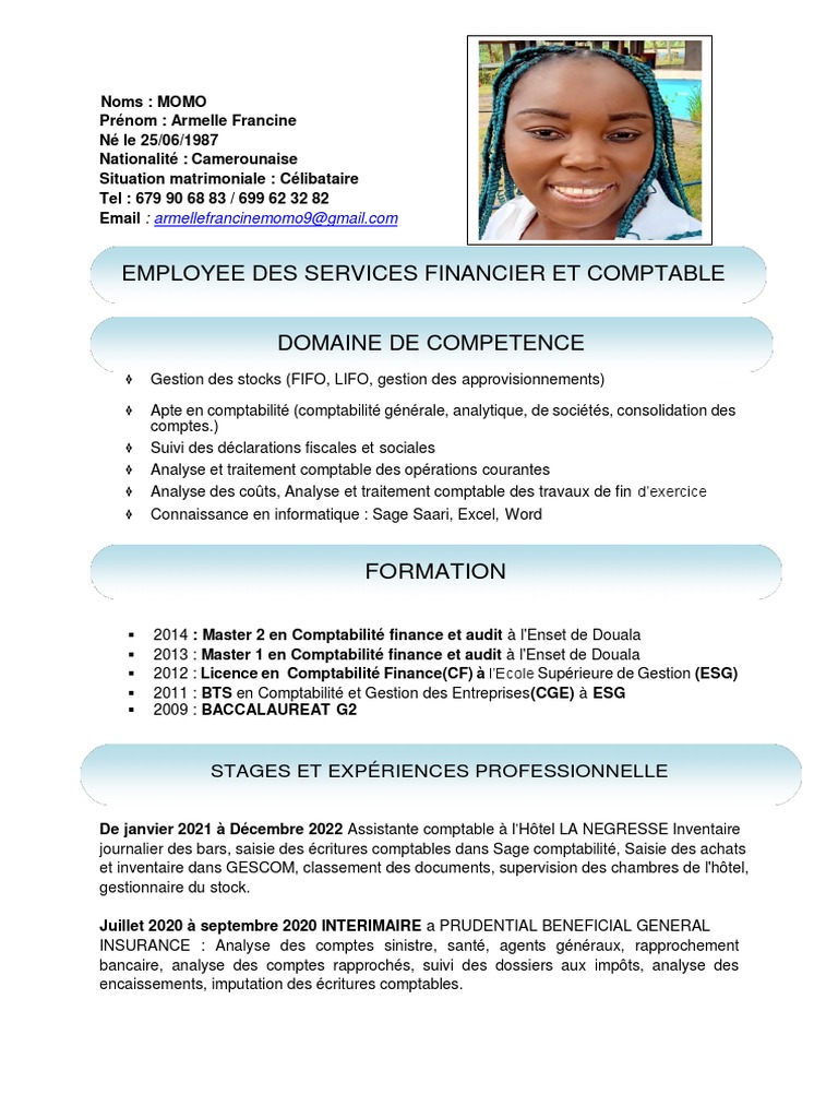 CV Momo Armelle Francine | PDF