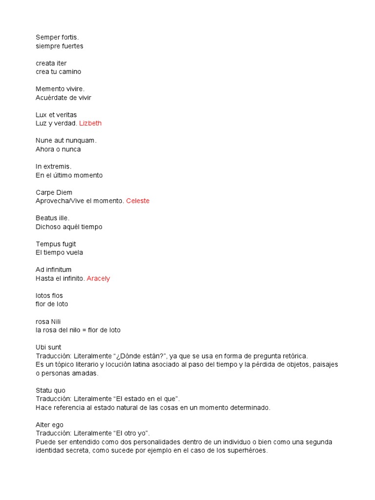 Frases en Latin | PDF