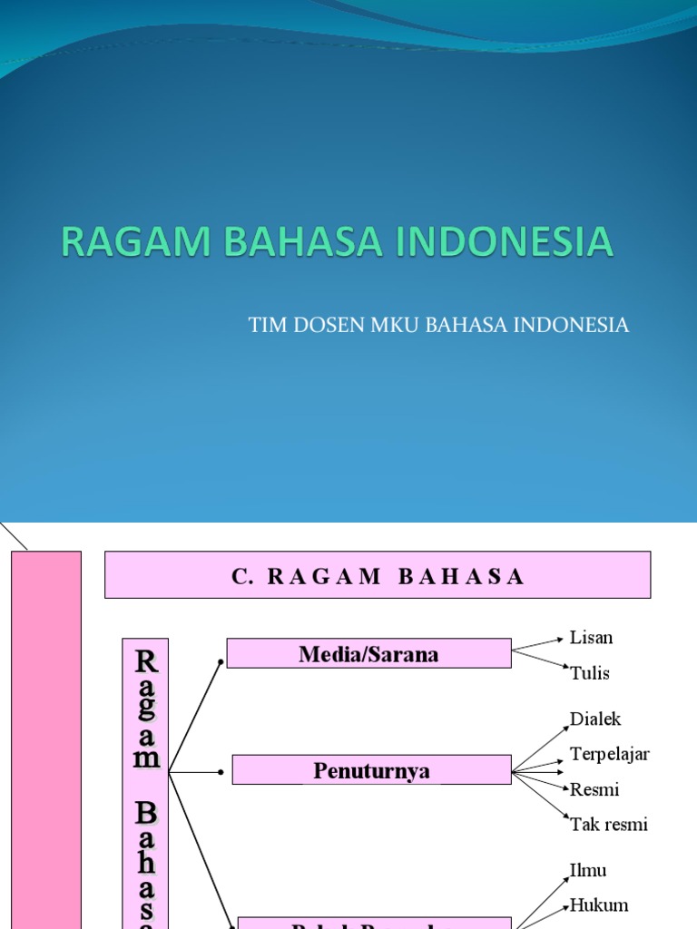 Ragam Bahasa Indonesia | PDF