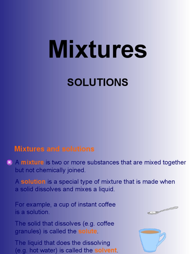 1 - Solutions | PDF | Solubility | Mixture