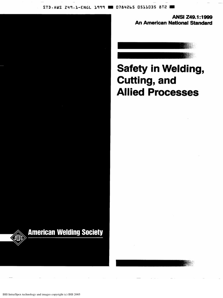 Aws Z49.1 | PDF | Art | Technology & Engineering
