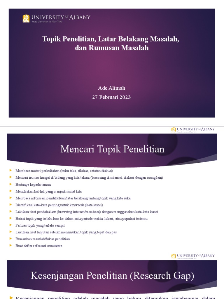 Topik Penelitian, Latar Belakang Masalah, Rumusan Masalah | PDF