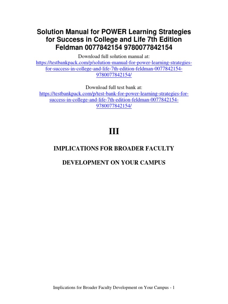 POWER Learning Strategies For Success in College and Life 7th Edition ...