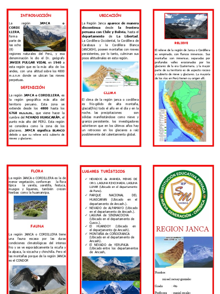 Triptico Region Janca | PDF