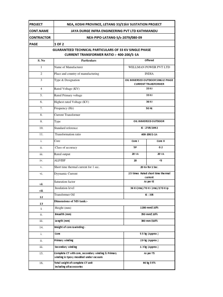 Wellman CTPT Drawing | PDF