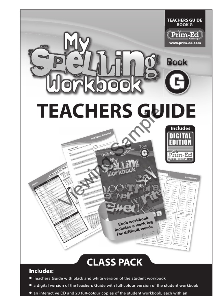 Pr-2367uk My Spell WKBK G TG - BW | PDF | Phonics | Metacognition