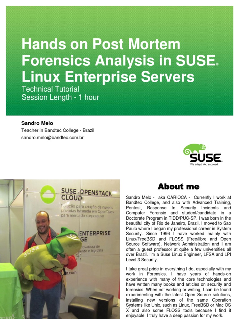 Hands On Post Mortem Forensics Analysis in SUSE Linux Enterprise Servers | PDF
