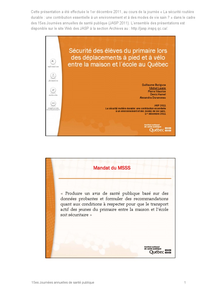 JASP2011 1dec SecRoutiere 11 10 MLavoie | PDF