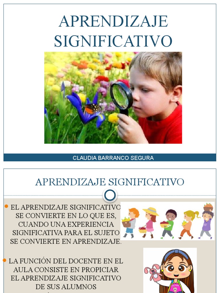 Aprendizaje Significativo | PDF | Aprendizaje | Cognición