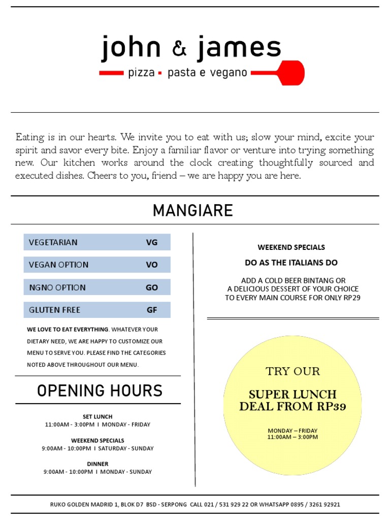 John and James BSD menu-aCzr6NL | PDF