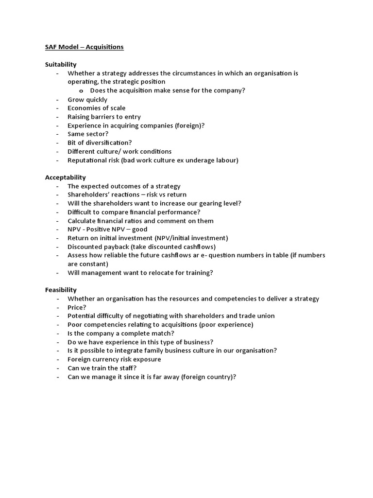 SAF Model Acquisitions | PDF