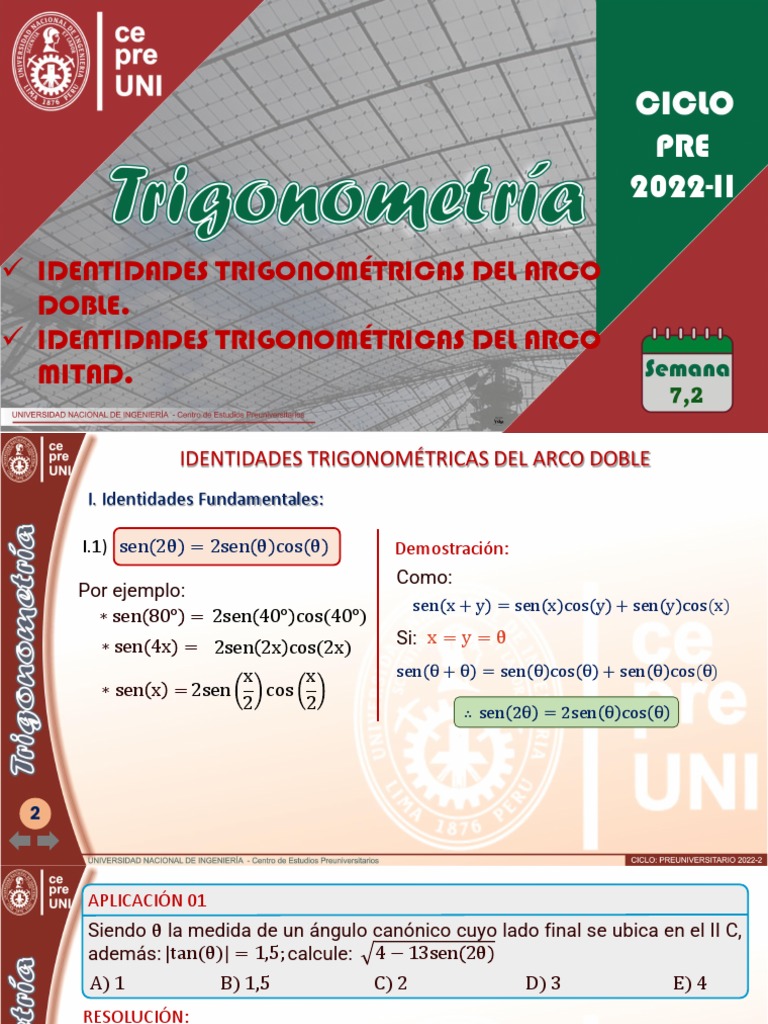 Identidades Trigonométricas de Arco Doble | PDF