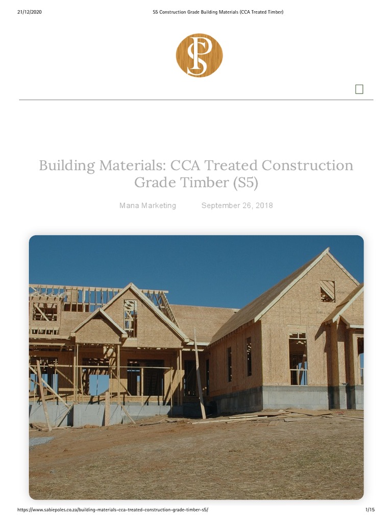 S5 Construction Grade Building Materials (CCA Treated Timber) | PDF ...