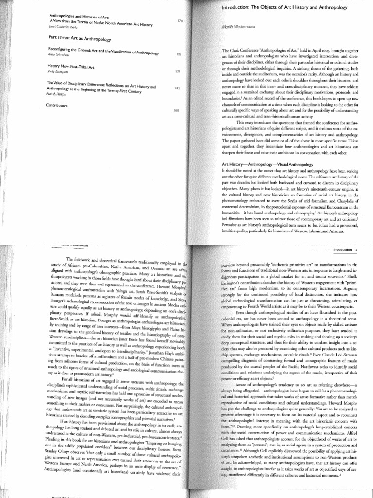 Westermann Anthropology of Art 1 | PDF
