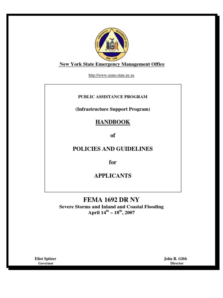 FEMA HANDBOOK On Infrastructure Support Program | PDF | Emergency ...