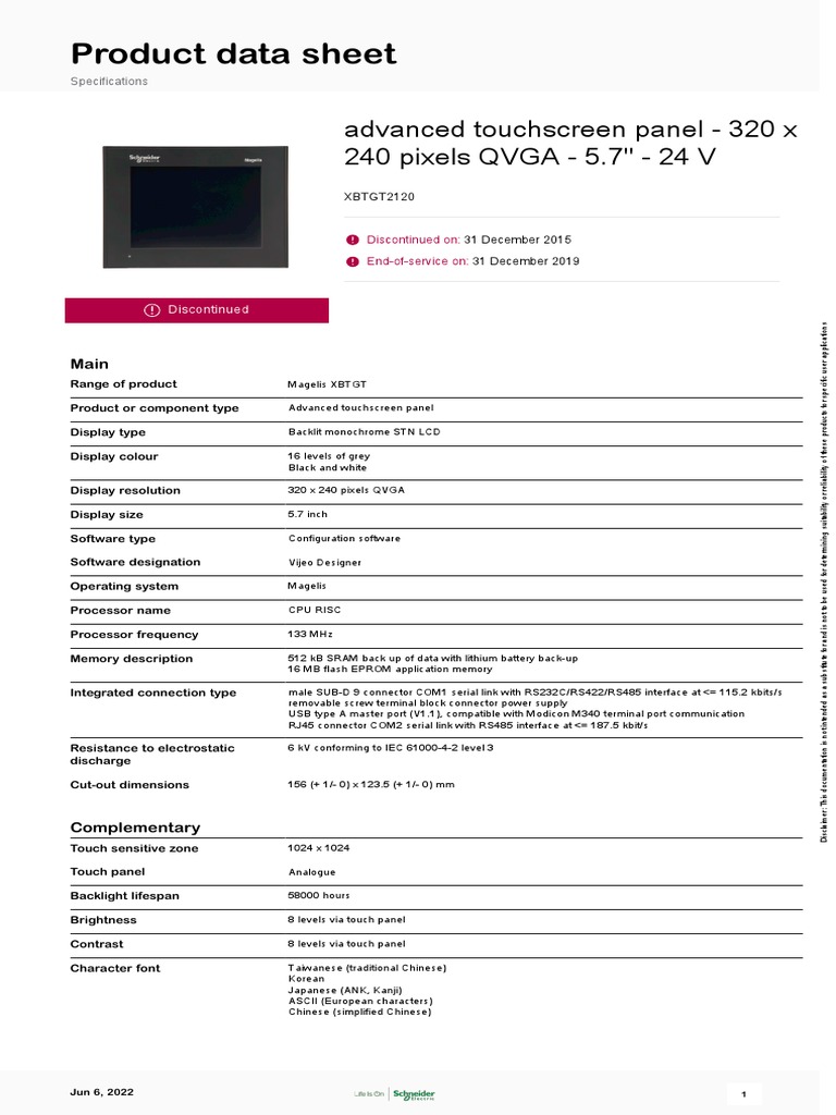 Magelis XBT GC - XBTGT2120 | PDF | Computer Architecture | Computing