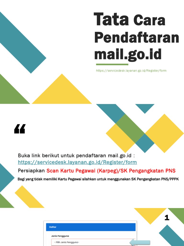 Tata Cara Pendaftaran Mail - Go.id | PDF