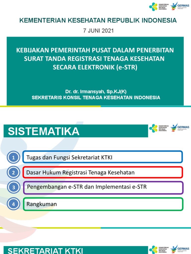 Paparan Ses KTKI Sosialisasi E-STRpptx | PDF