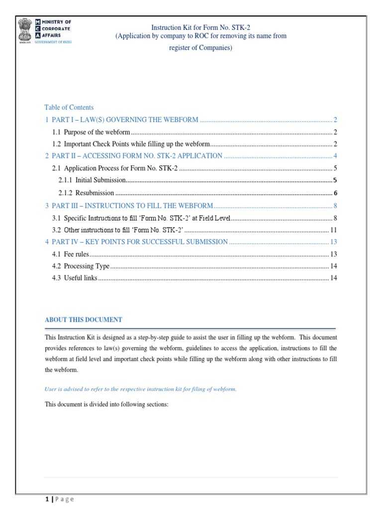 Instruction Kit - STK-2 | PDF