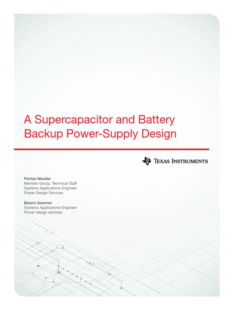 Supercapacitors | PDF | Capacitor | Rechargeable Battery