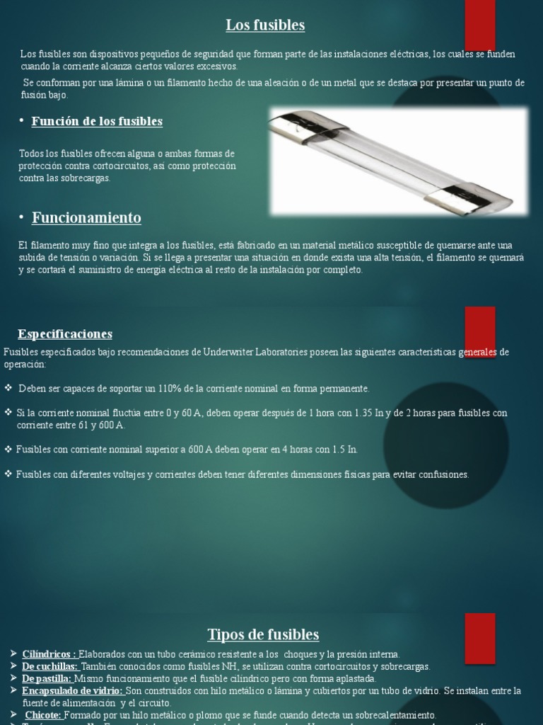 Fusibles Pdf Fusible Eléctrico Ingeniería De Edificación