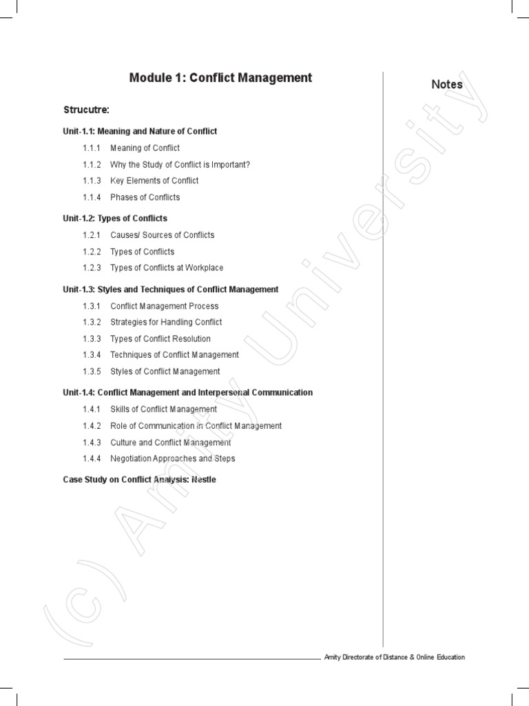 BS602 - Conflict Resolution Management | PDF