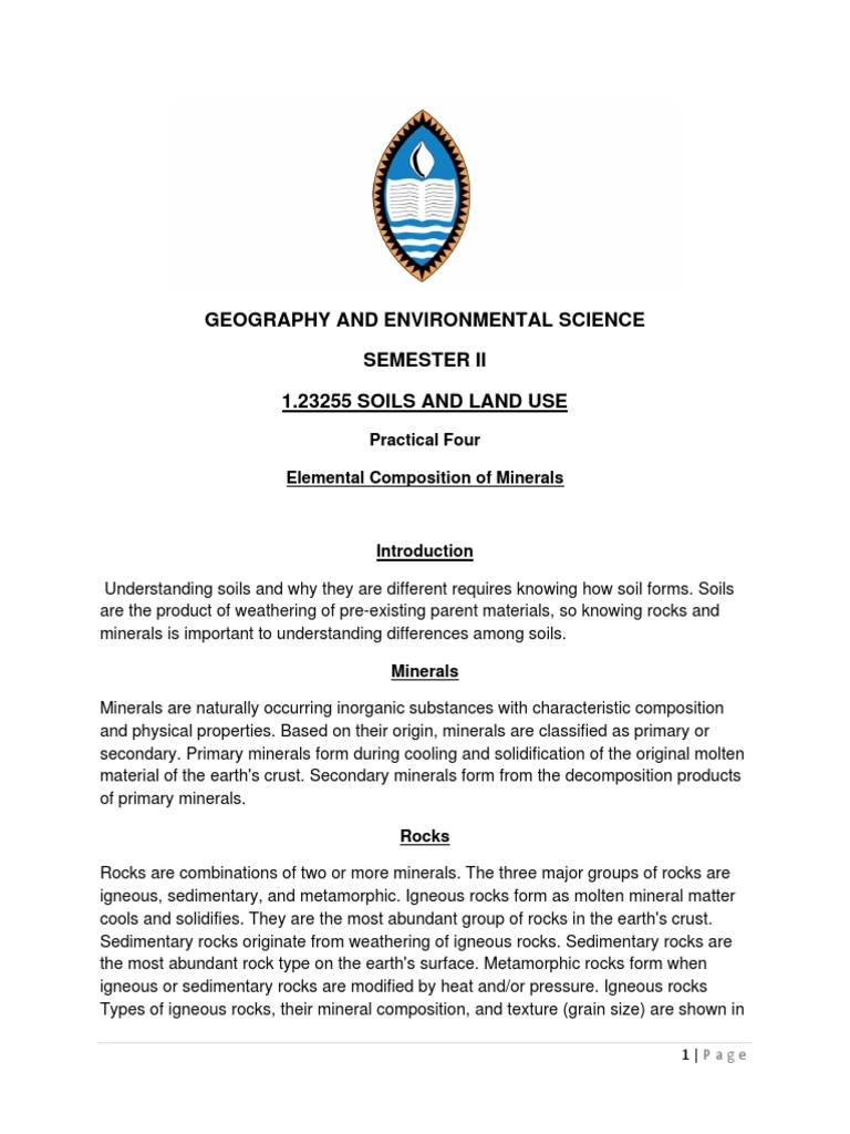 Practical 4. Soils & Land Use | PDF | Rock (Geology) | Clastic Rock
