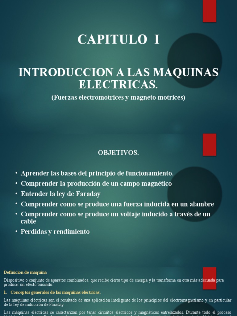 Capitulo I. Introduccion, FEM - FMM | PDF | Inducción electromagnética | Inductor