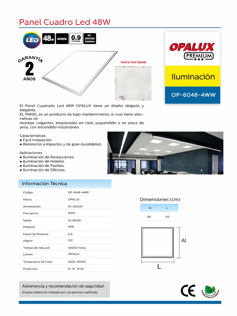Op-6048-4ww Ficha Tecnica | PDF