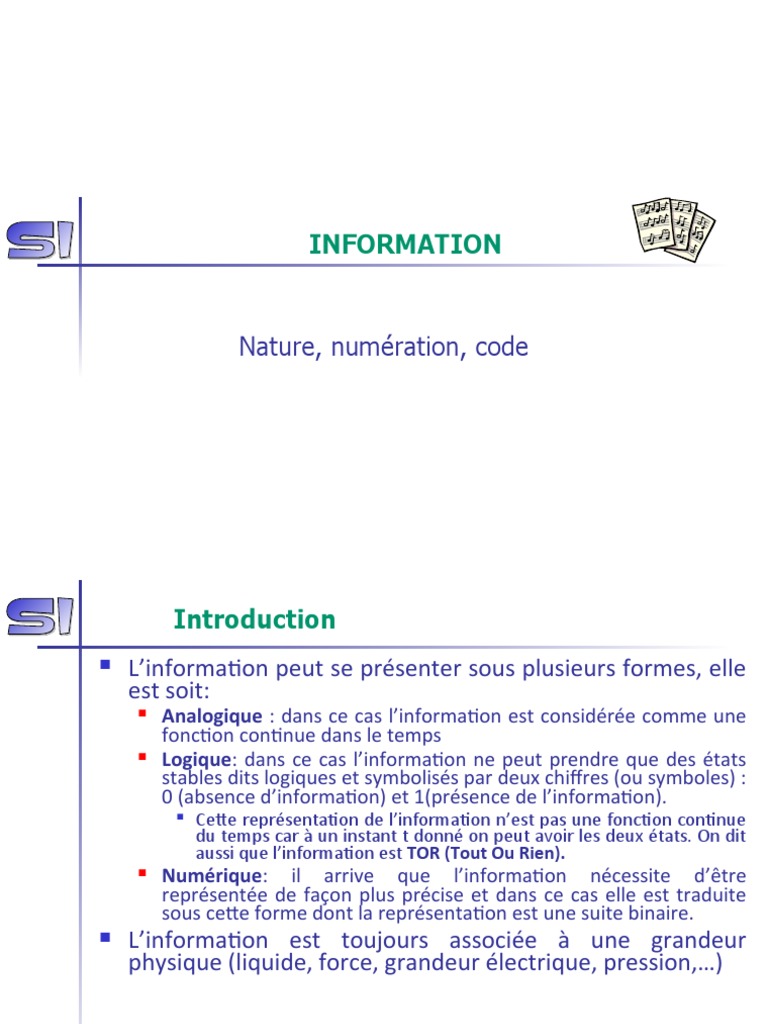 Introduction à la numération et codage | PDF | Décimal codé binaire | Code (information)