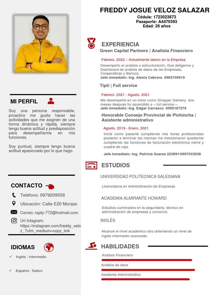 Freddy Velóz CV | PDF | Business