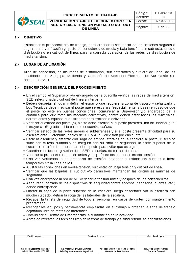PT-09-113 Verificaci - 363n y Ajuste de Conectores en M y B T o | PDF