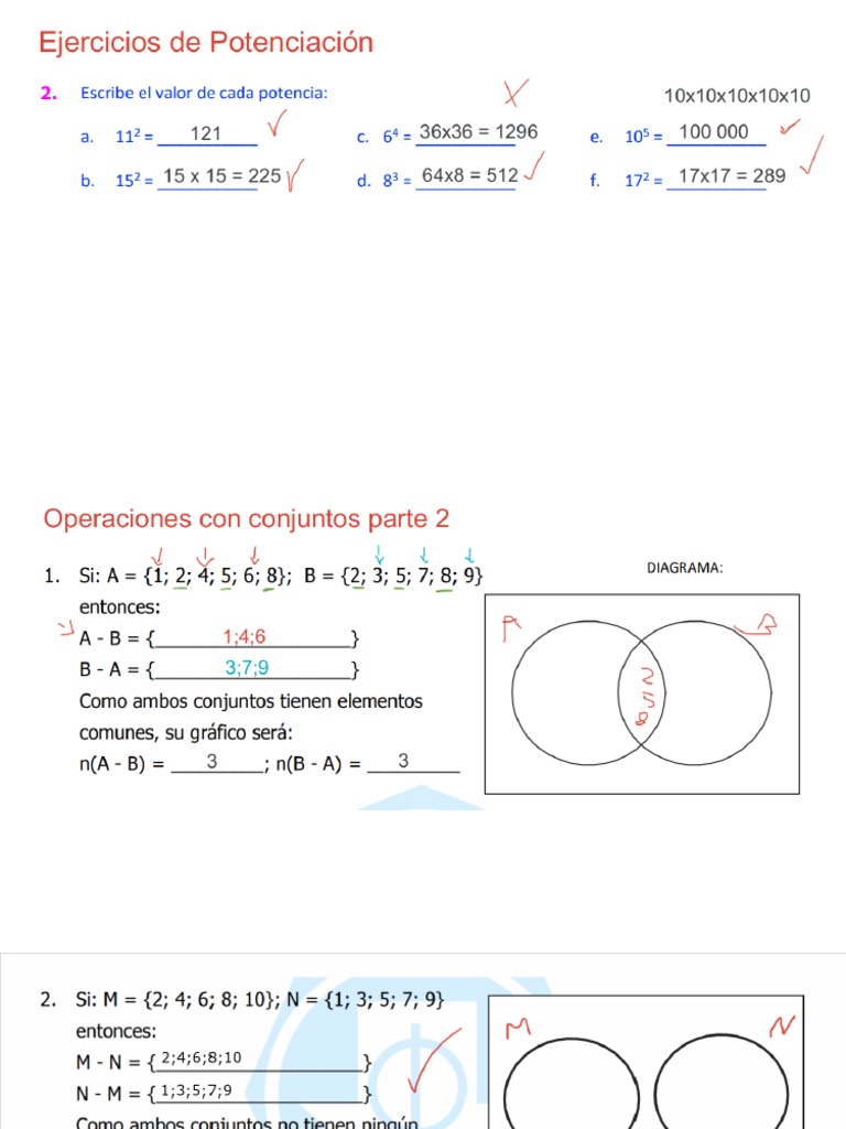 10. Operaciones con conjuntos (Parte 2) | PDF