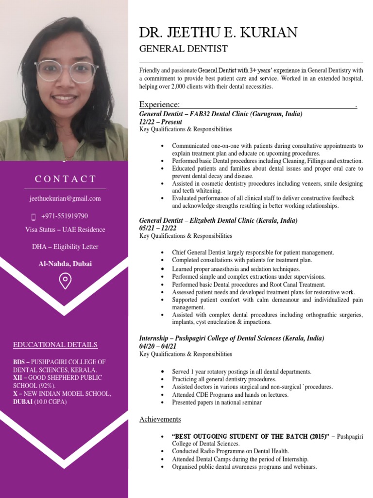 Dr Jeethu Kurian - Resume | PDF