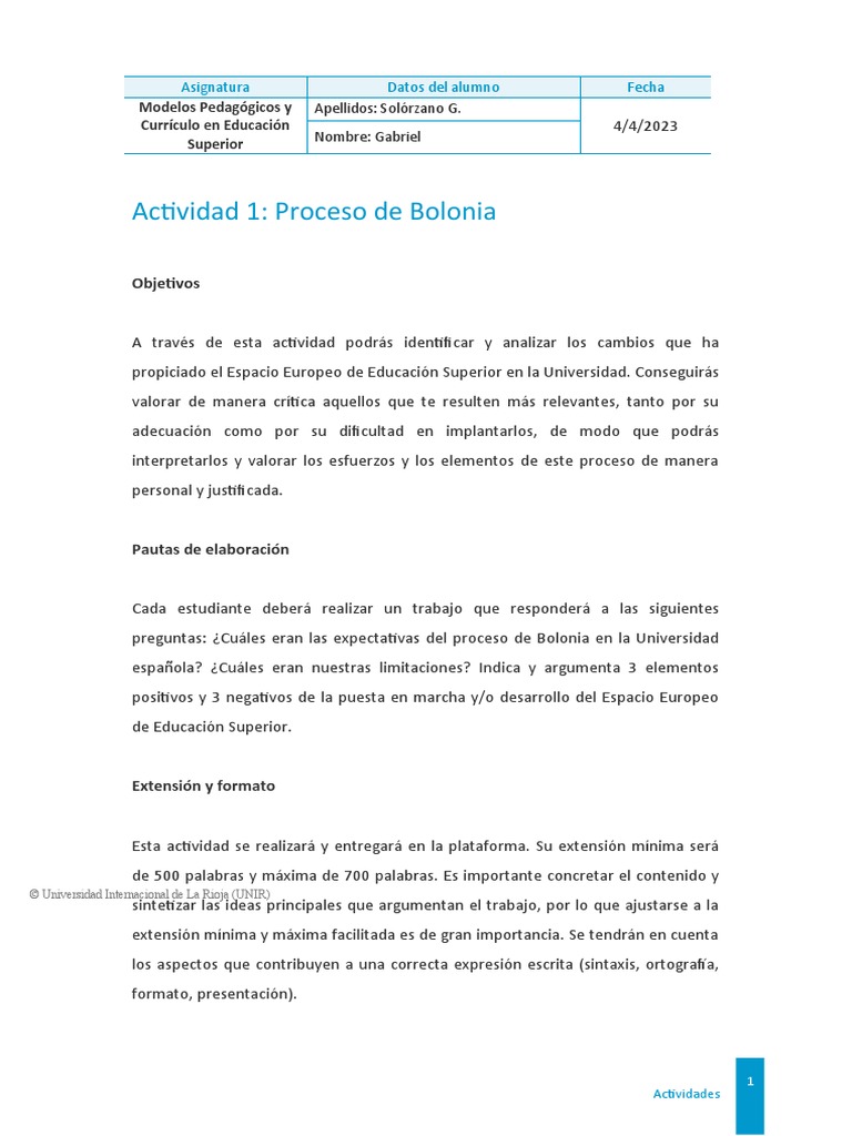 Mudosu01 Actv1 | PDF | Plan de estudios | Comunicación humana