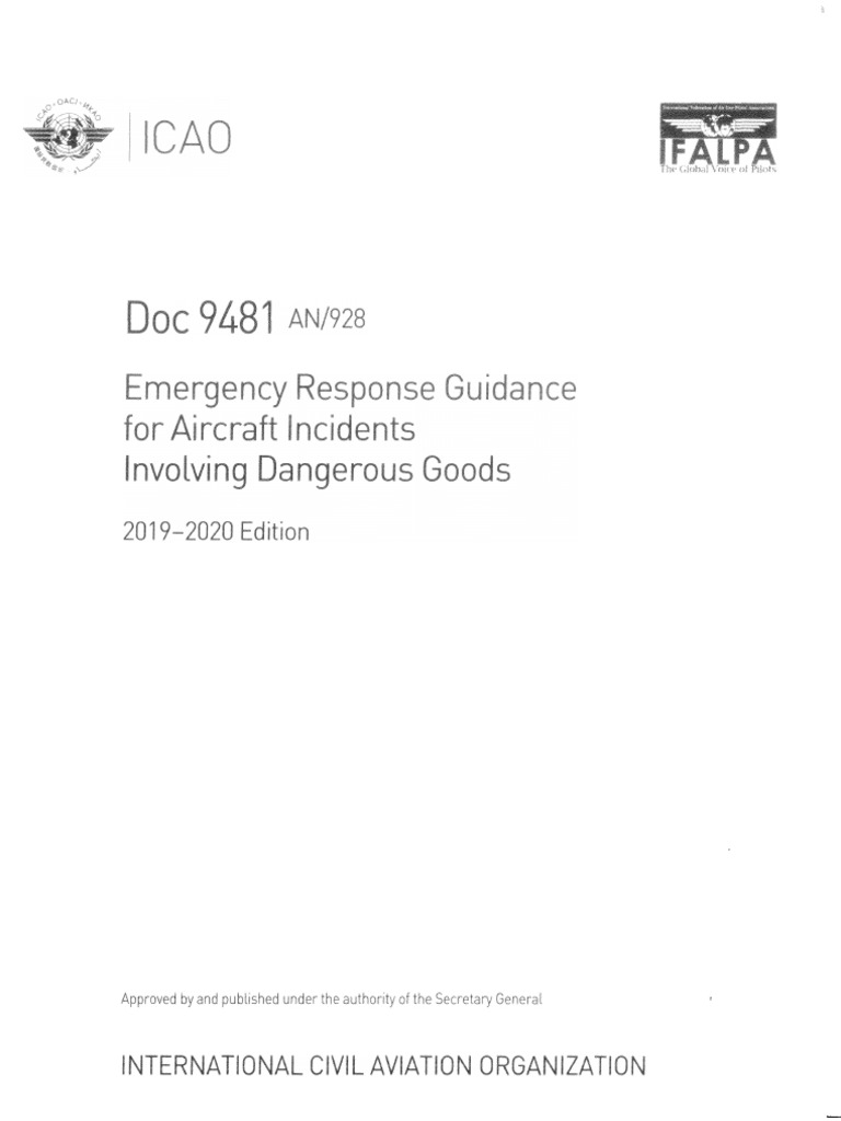 9481 An - 928 - Emergency Response Guidance For Aircraft Incidents ...