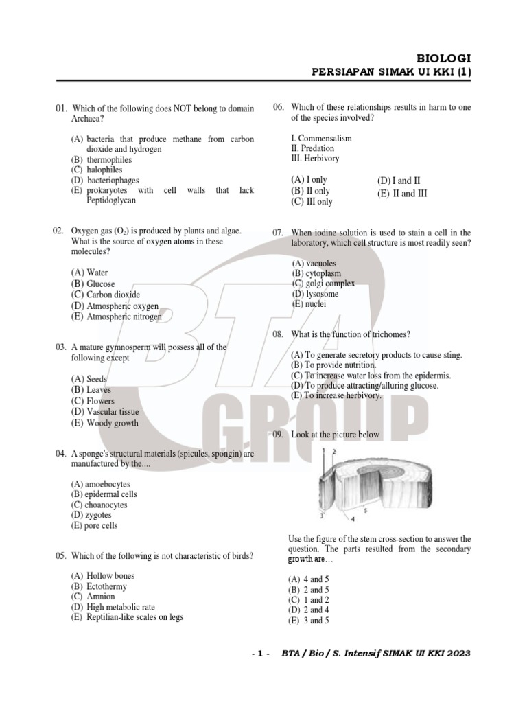 Biologi Bab 1 Pers Simak-Kki Ui Supint 2023 | PDF Biologi Bab 1 Pers Simak-Kki Ui Supint 2023 | PDF