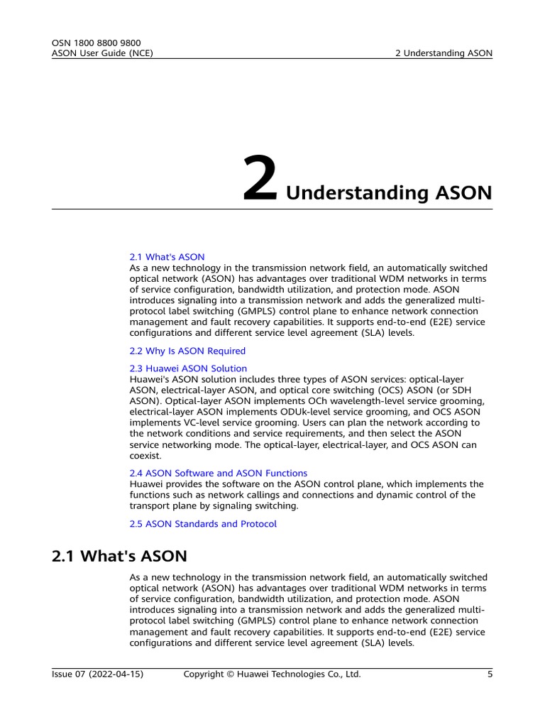 01-02 Understanding ASON | PDF