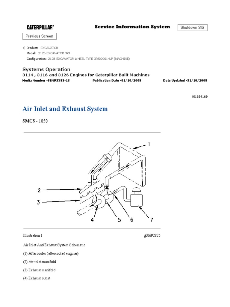 Excavator Air & Exhaust System Guide | PDF